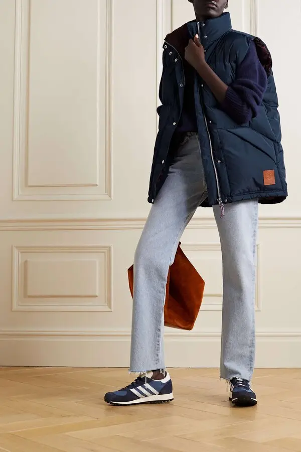Tory Burch Oversized Leather-trimmed Quilted Shell Down Vest