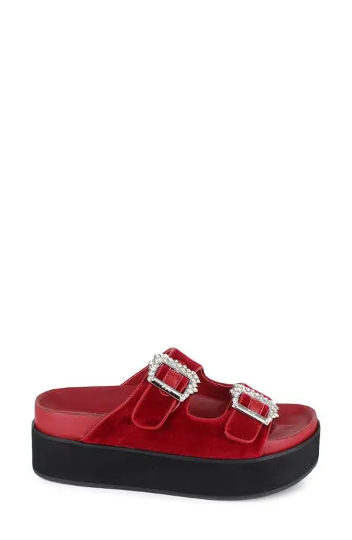 ZIGI Rosalinda Platform Slide Sandal - Red