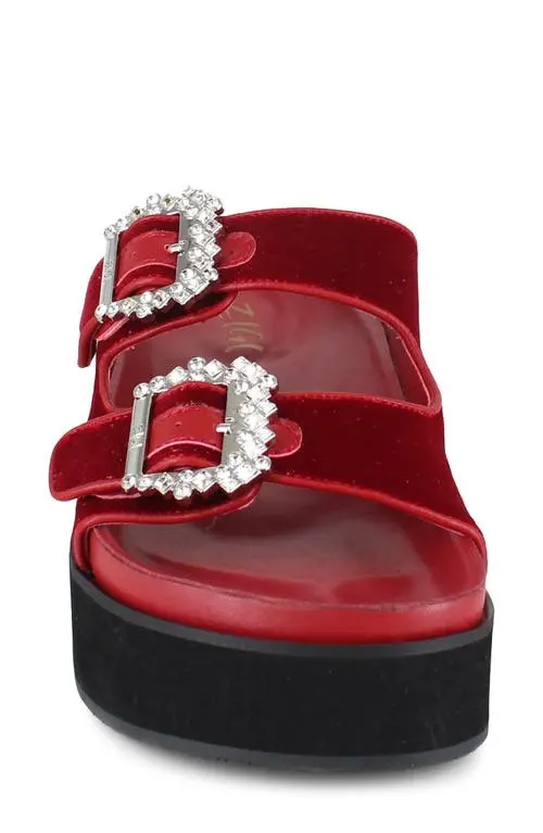 ZIGI Rosalinda Platform Slide Sandal - Red