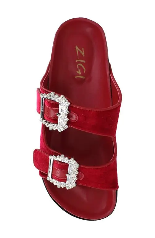ZIGI Rosalinda Platform Slide Sandal - Red