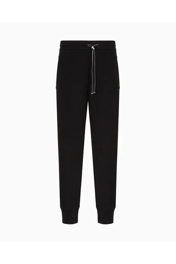 Emporio Armani Double-jersey Joggers - Black