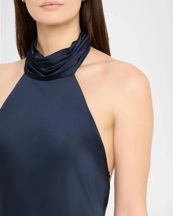 Ramy Brook Tatiana Halter Gown - Navy