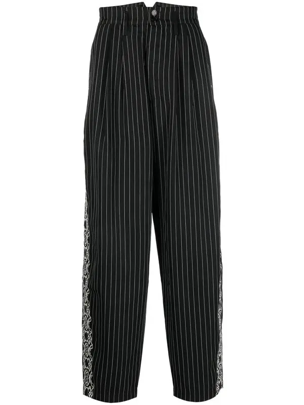 YOUTHS IN BALACLAVA High-rise Pinstripe Trousers