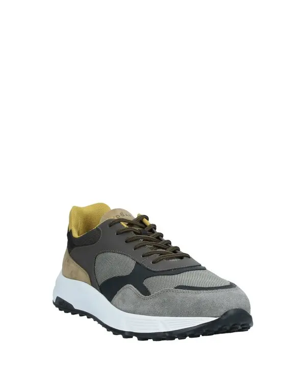 Hogan Leather And Textile Sneakers - Grey