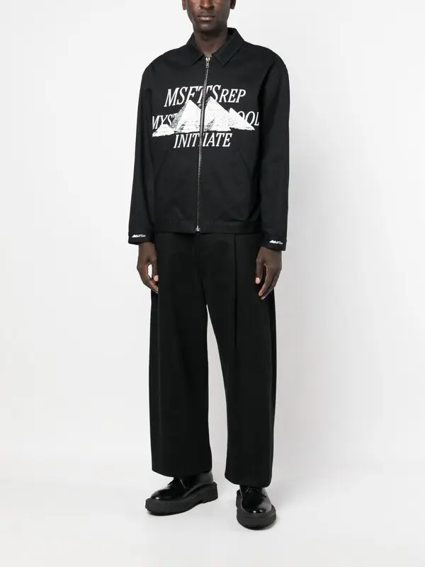 MSFTS Logo-print Long-sleeve Shirt Jacket