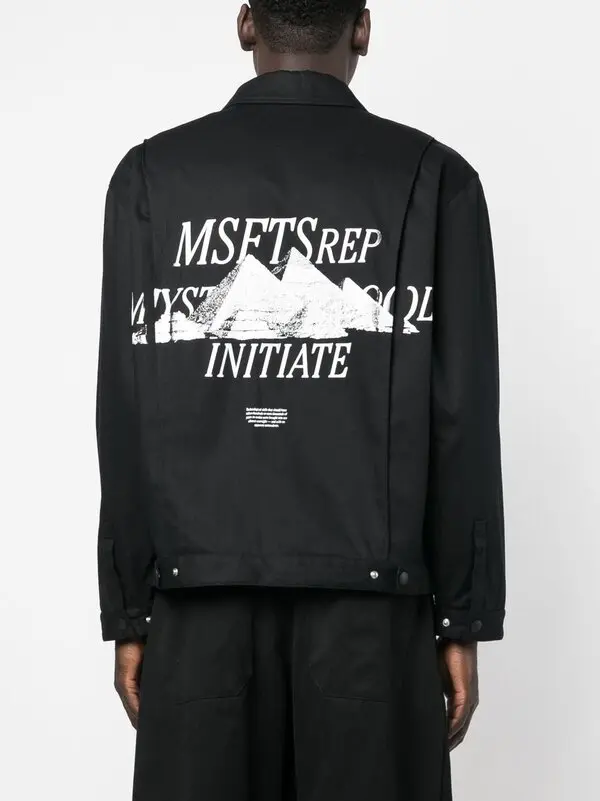 MSFTS Logo-print Long-sleeve Shirt Jacket