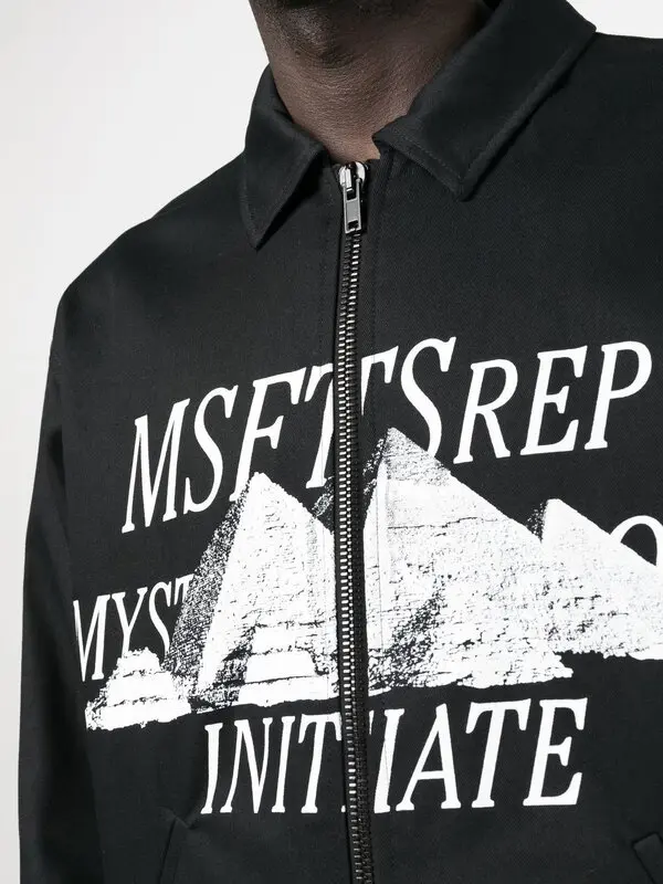 MSFTS Logo-print Long-sleeve Shirt Jacket