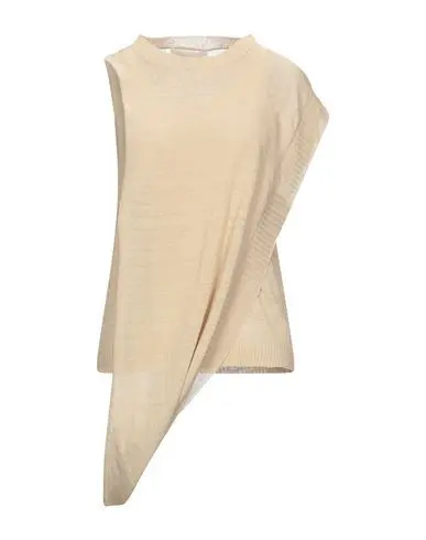 Liviana Conti Linen-blend Knit Sleeveless Top - Sand