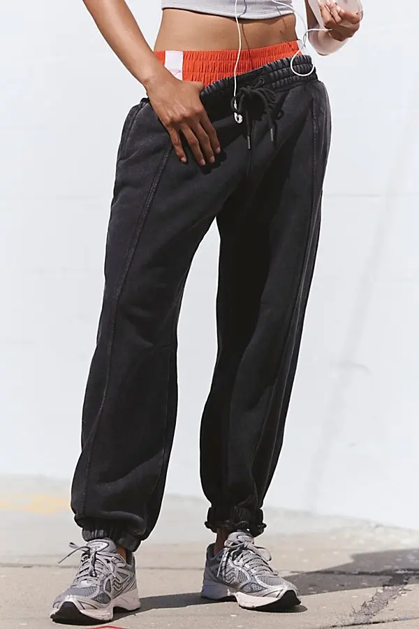 Free People Sprint To The Finish Pants - Black