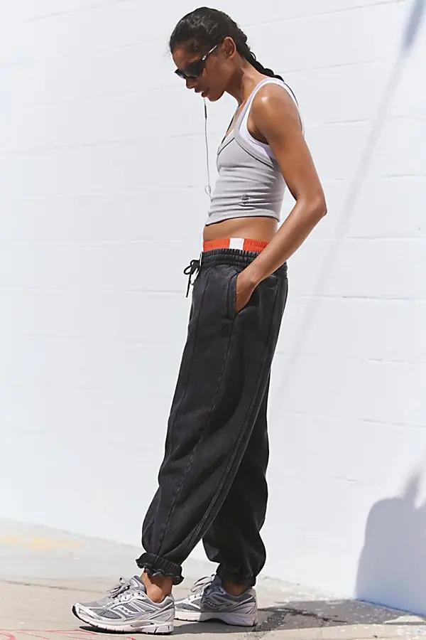 Free People Sprint To The Finish Pants - Black