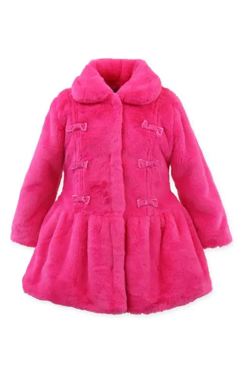 WIDGEON Princess Faux Fur Coat - Hot Pink Puff