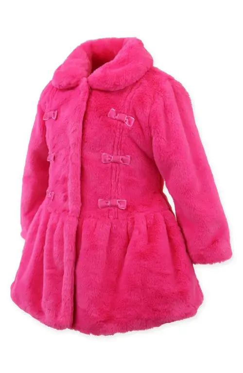 WIDGEON Princess Faux Fur Coat - Hot Pink Puff