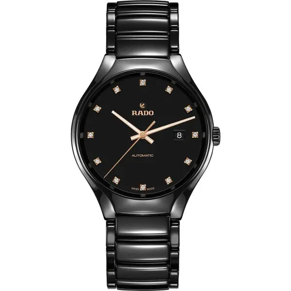RADO True Automatic Diamond Ceramic Watch - Black
