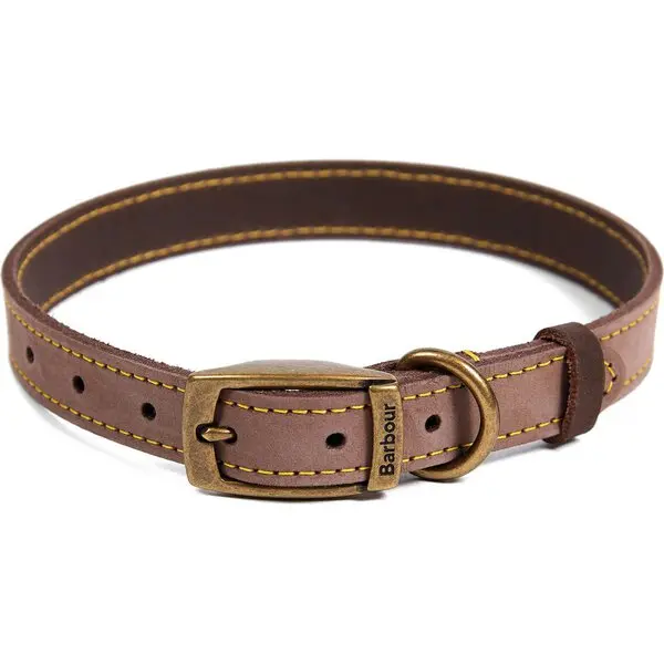 Barbour Leather Dog Collar - Brown