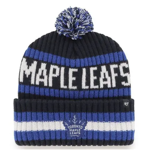 '47 Toronto Maple Leafs Bering Cuffed Knit Hat With Pom - Navy
