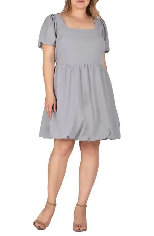 STANDARDS & PRACTICES Puff Sleeve Bubble Hem Dress
