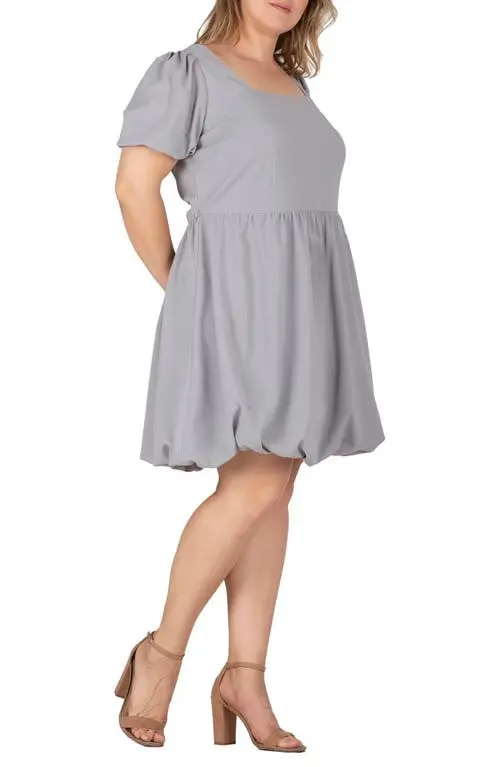 STANDARDS & PRACTICES Puff Sleeve Bubble Hem Dress