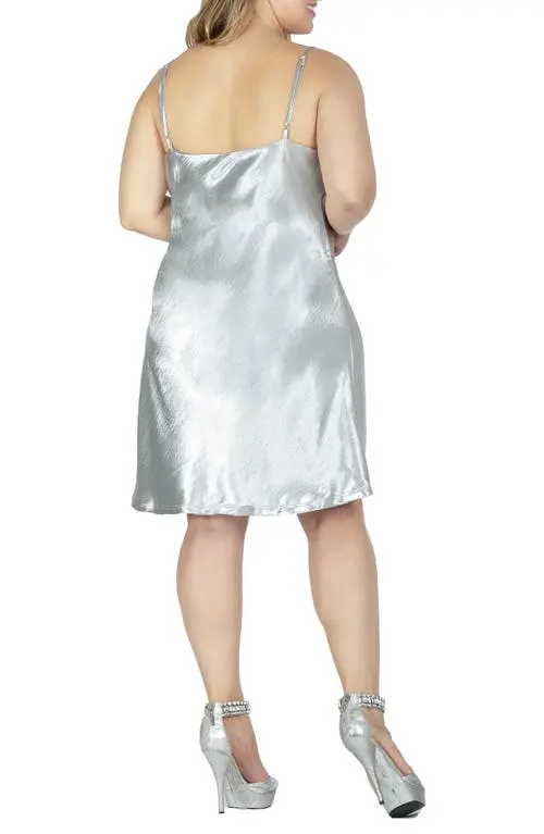 STANDARDS & PRACTICES Cowl Neck Metallic Slipdress