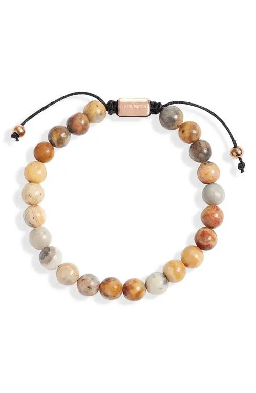 CLIFTON WILSON Tiger's Eye Beaded Bracelet - Soft Tan