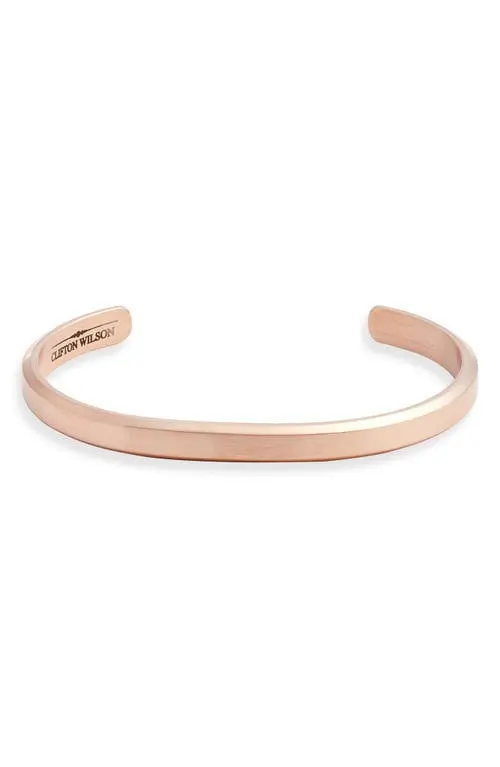 CLIFTON WILSON Stainless Steel Stacking Bangle - Rose Gold