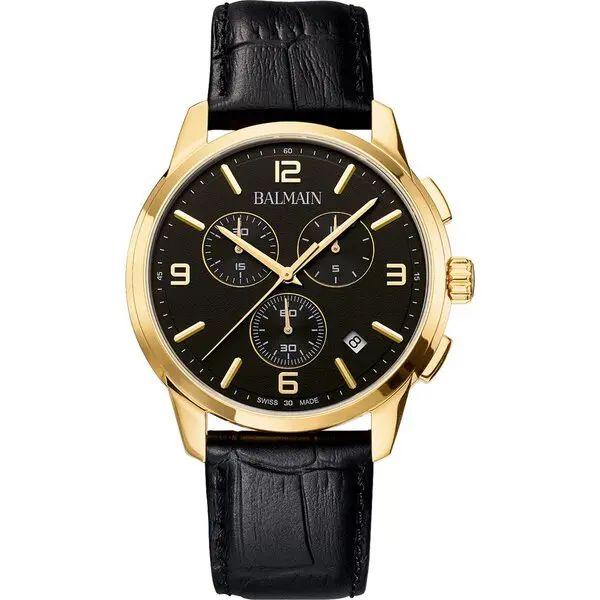 BALMAIN WATCHES Madrigal Chronograph Strap Watch - Black