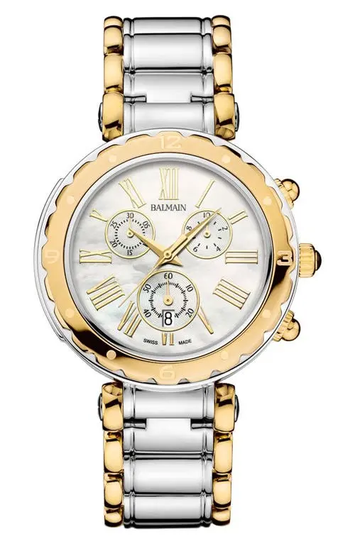 BALMAIN WATCHES Chronograph Two-tone Bracelet Watch - Two Tone