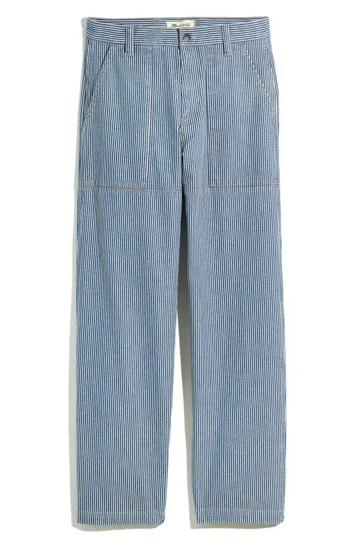 Madewell Striped Baggy Surplus Pants - Haverford Stripe