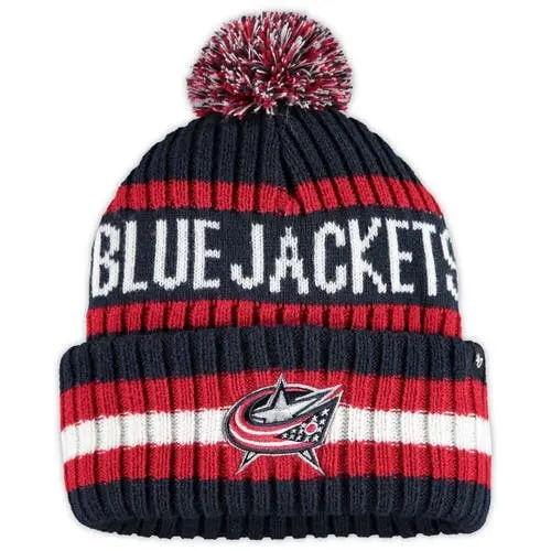 '47 Columbus Blue Jackets Bering Cuffed Knit Hat With Pom - Navy