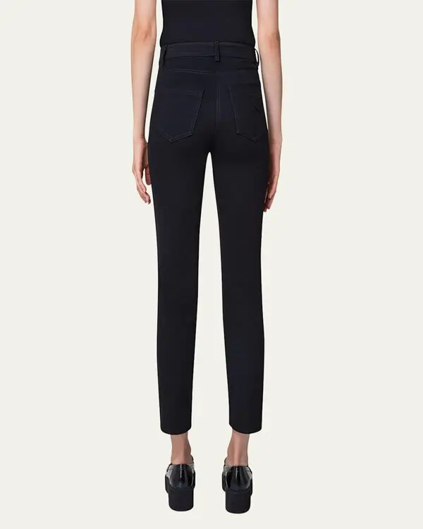 Akris Maru Slim-leg Ankle Denim Pants - Black