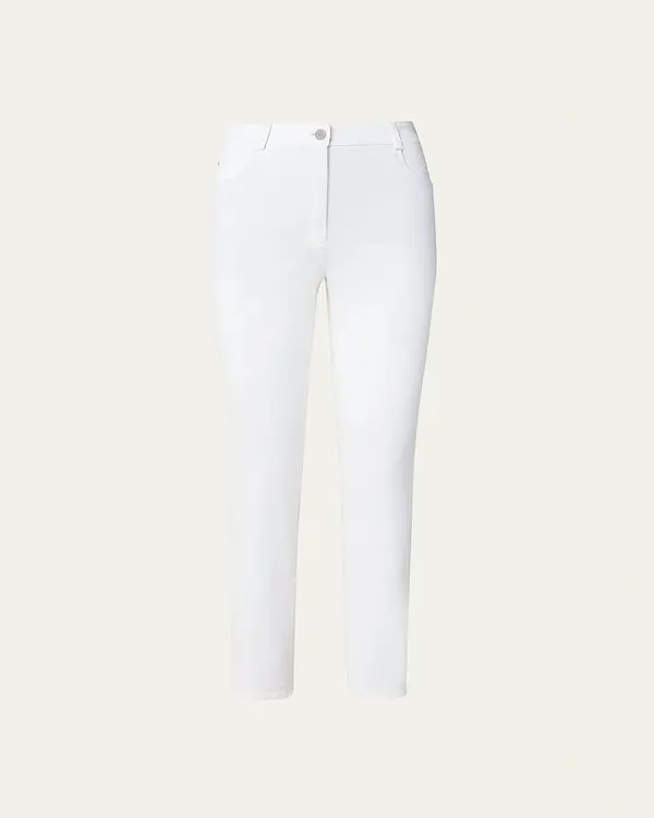 Akris Maru Slim-leg Ankle Stretch Denim Pants - Cream