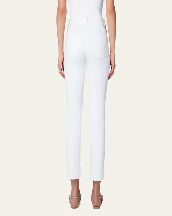 Akris Maru Slim-leg Ankle Stretch Denim Pants - Cream