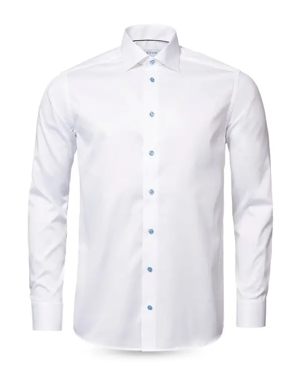 Eton Slim Fit Twill Dress Shirt