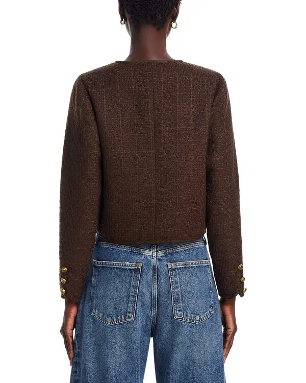 Aqua Tweed Jacket Exclusive - Chocolate