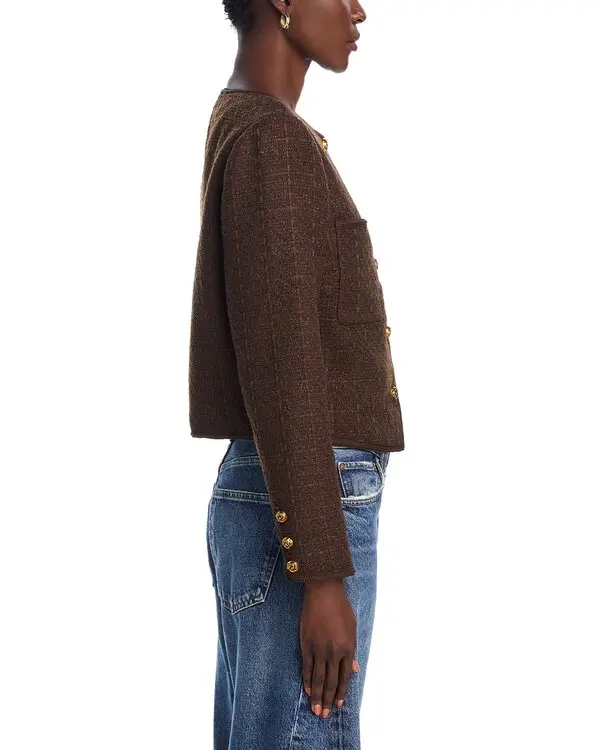 Aqua Tweed Jacket Exclusive - Chocolate