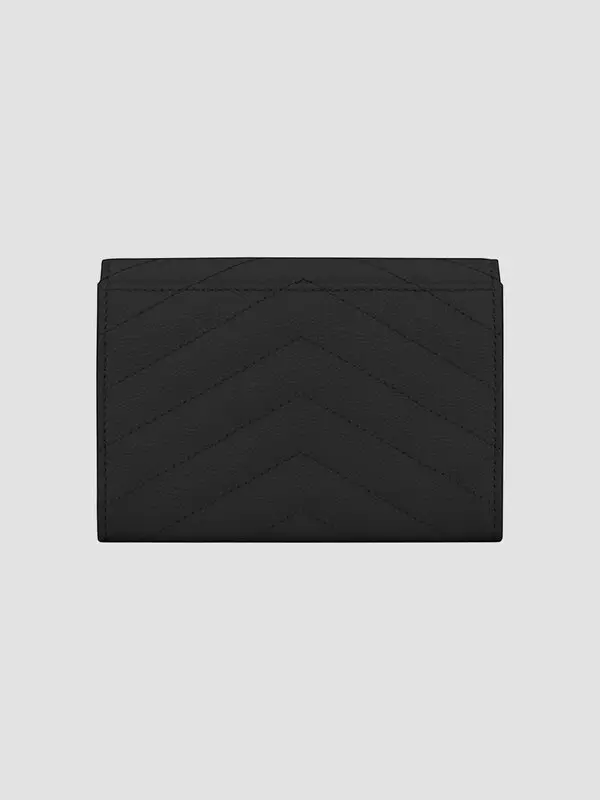 Saint Laurent Cassandre Matelass Envelope Wallet - Nero