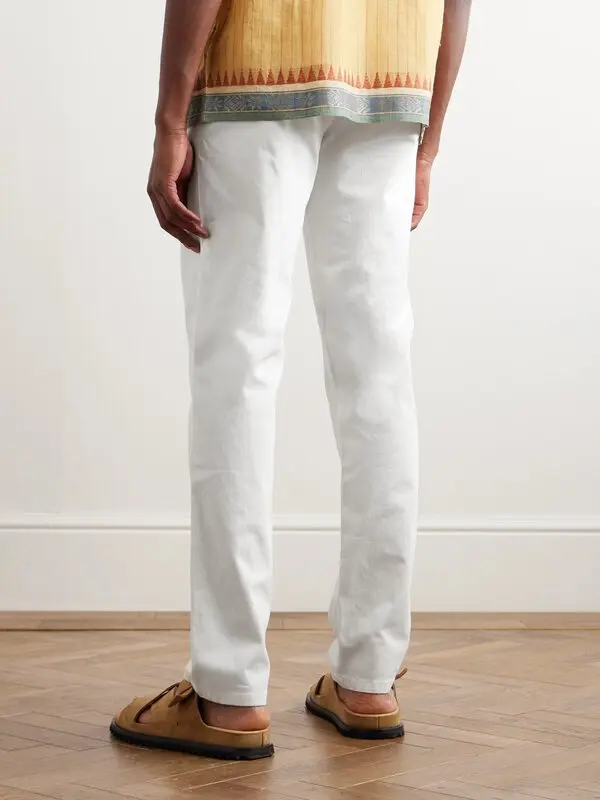 Orlebar Brown Fallon Straight-leg Cotton-blend Twill Trousers - Neutrals