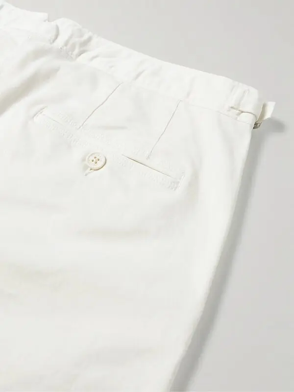 Orlebar Brown Fallon Straight-leg Cotton-blend Twill Trousers - Neutrals