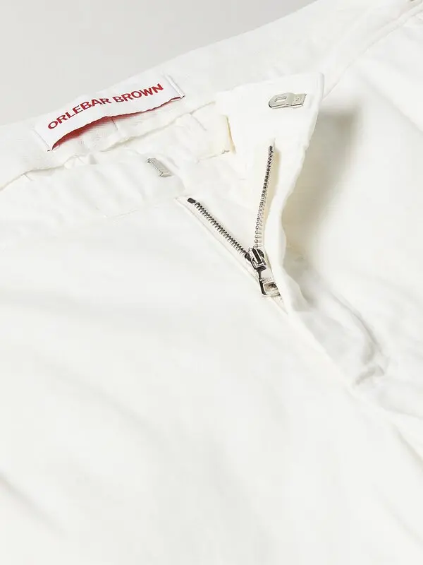 Orlebar Brown Fallon Straight-leg Cotton-blend Twill Trousers - Neutrals