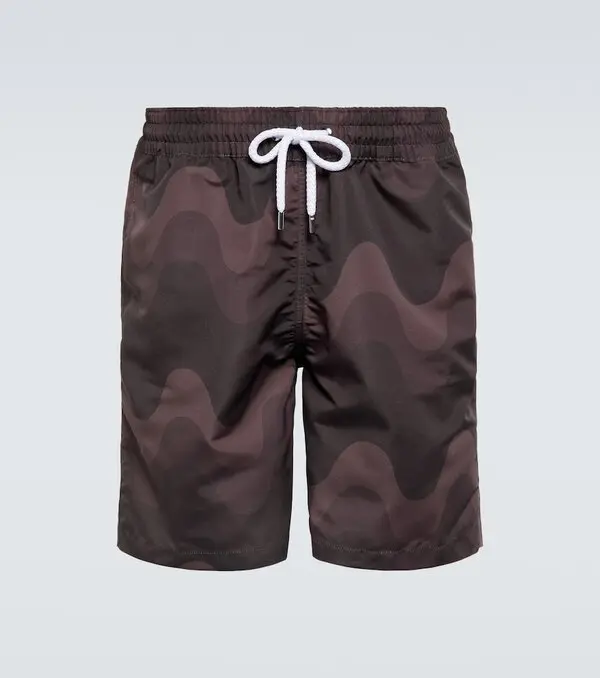 Frescobol Carioca Sport Printed Swim Trunks - Brown