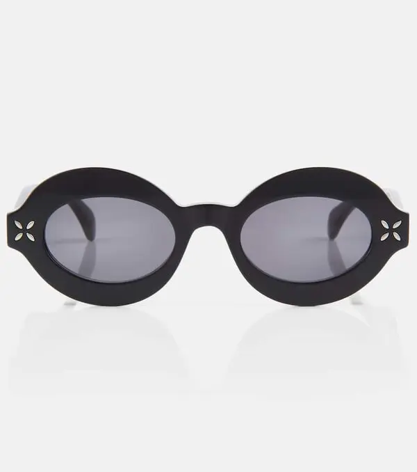 Alaïa Oval Sunglasses - Black