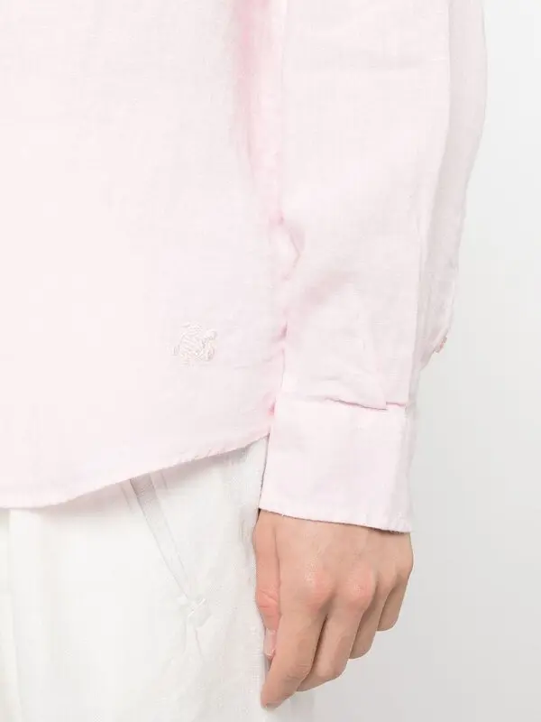 Vilebrequin Caroubis Long-sleeved Linen Shirt - Pink