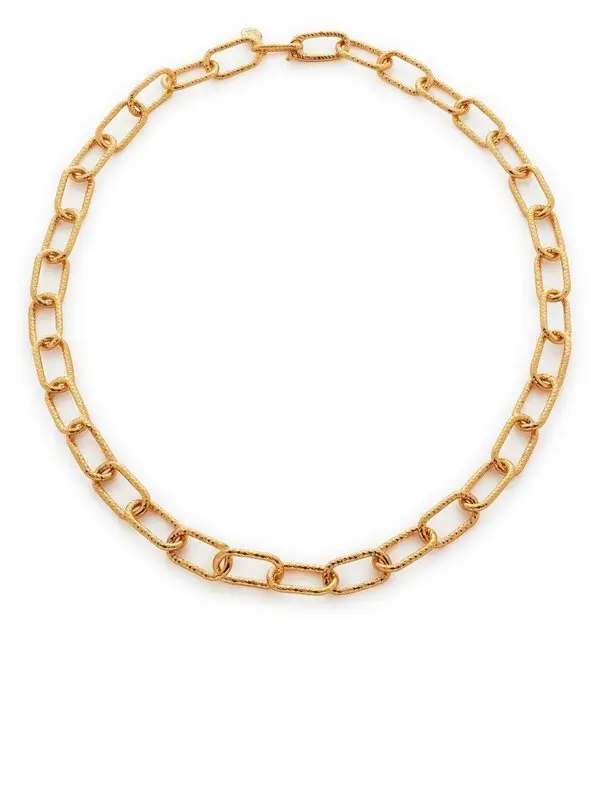 Monica Vinader Alta Textured Chunky Necklace - Gold