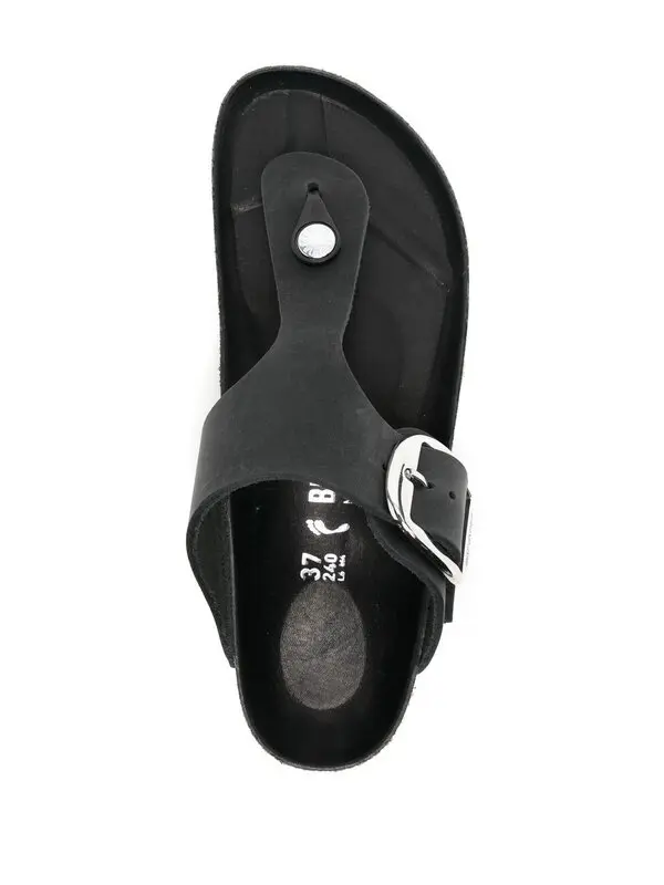 BIRKENSTOCK Gizeh Big Buckle Thong Sandals - Black