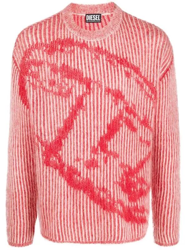 DIESEL® Abstract-knit Ribbed Jumper
