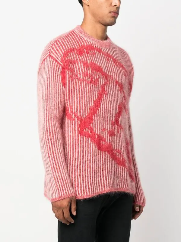 DIESEL® Abstract-knit Ribbed Jumper