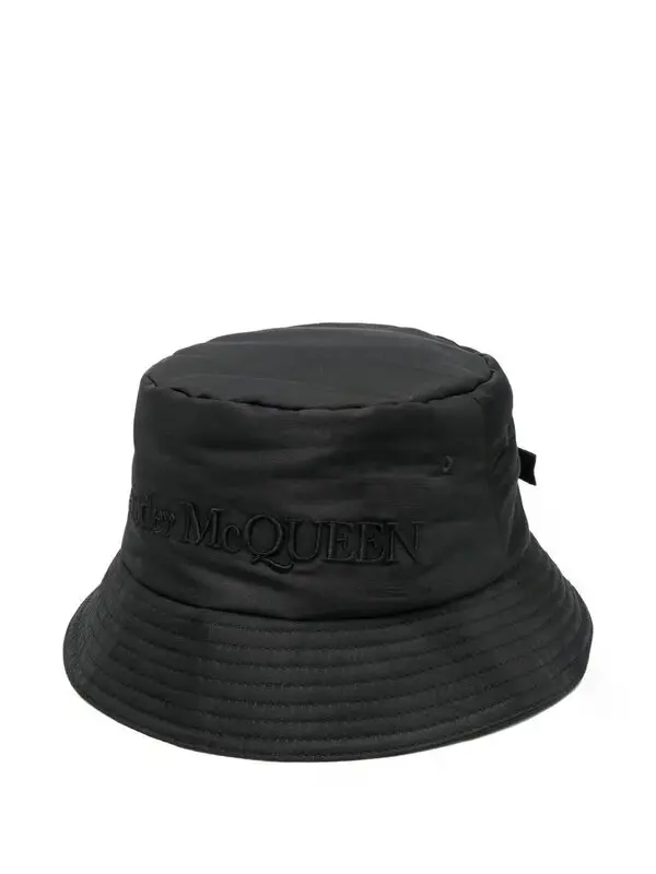 Alexander McQueen Logo-embroidered Bucket Hat - Black