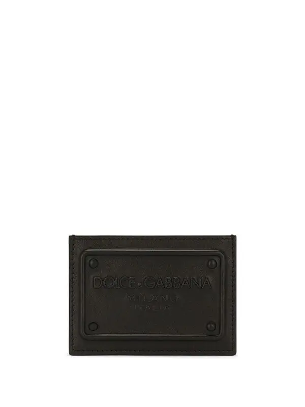 Dolce & Gabbana Dg-logo Embossed Card Holder - Black