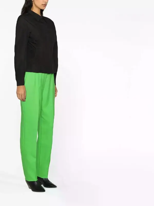 Alexander McQueen High Waisted Trousers - Green