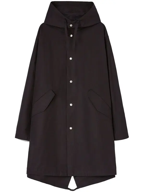 JIL SANDER Logo-print Hooded Parka - Black