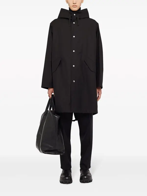 JIL SANDER Logo-print Hooded Parka - Black